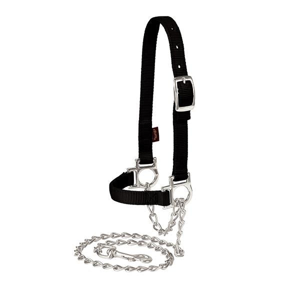 Nylon Adjustable Sheep Halter with Chain Lead - Weaver Livestock